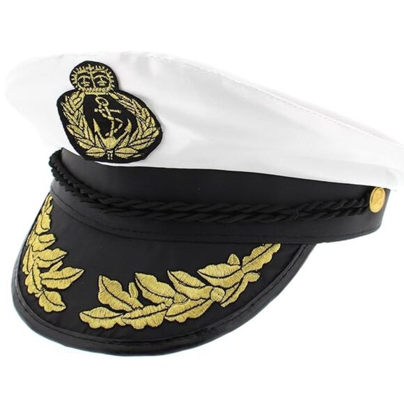Other | Adult Unisex Yacht Boat Captains Cap White | Poshmark